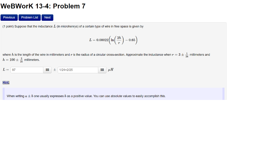 Solved Suppose that the inductance L (in microhenry's) of a | Chegg.com