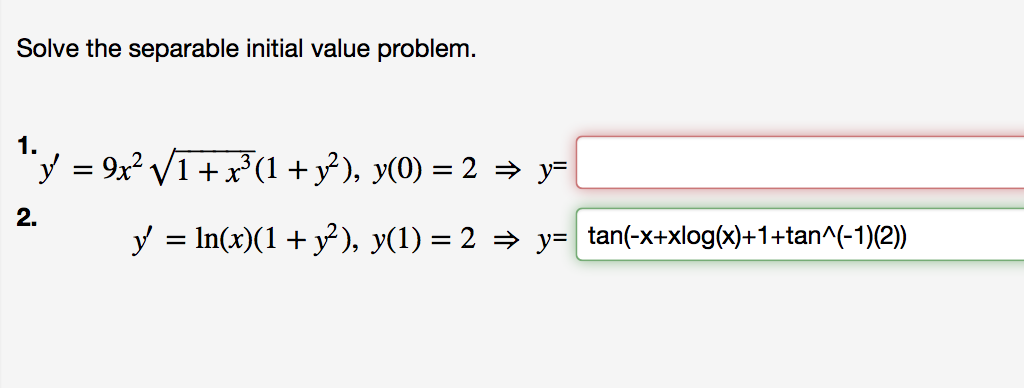 Solved Solve the separable initial value problem. y' = 9x^2 | Chegg.com