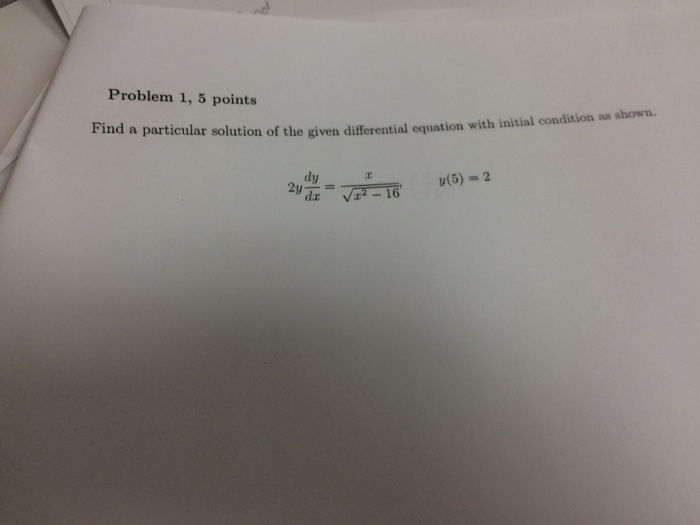 Solved Find a particular solution of the given differential | Chegg.com