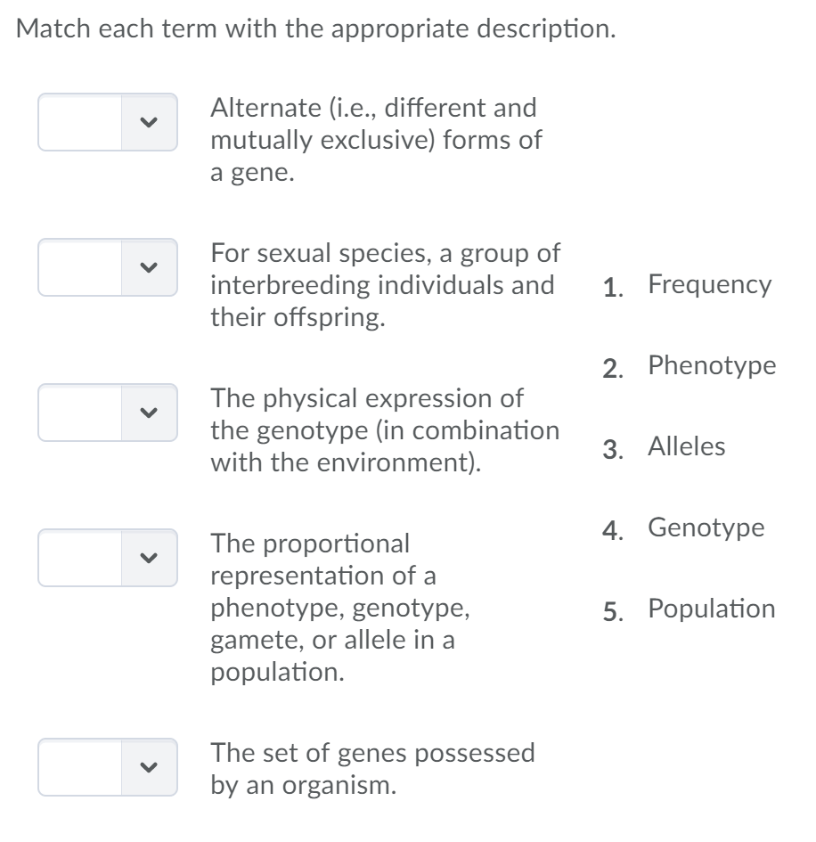 Solved Match each term with the appropriate description. | Chegg.com