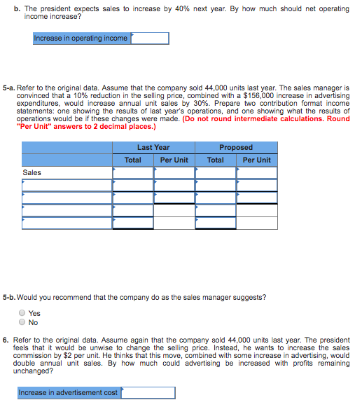 Solved Problem 8-1 Performing Basic CVP Analysis (LO1 - CC4; | Chegg.com