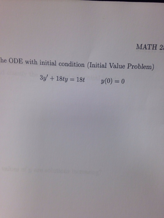 Solved He Ode With Initial Condition Initial Value Problem 0402