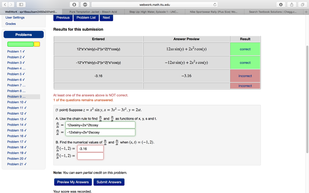 Solved ED webwork.math.ttu.edu WeBWork: | Chegg.com