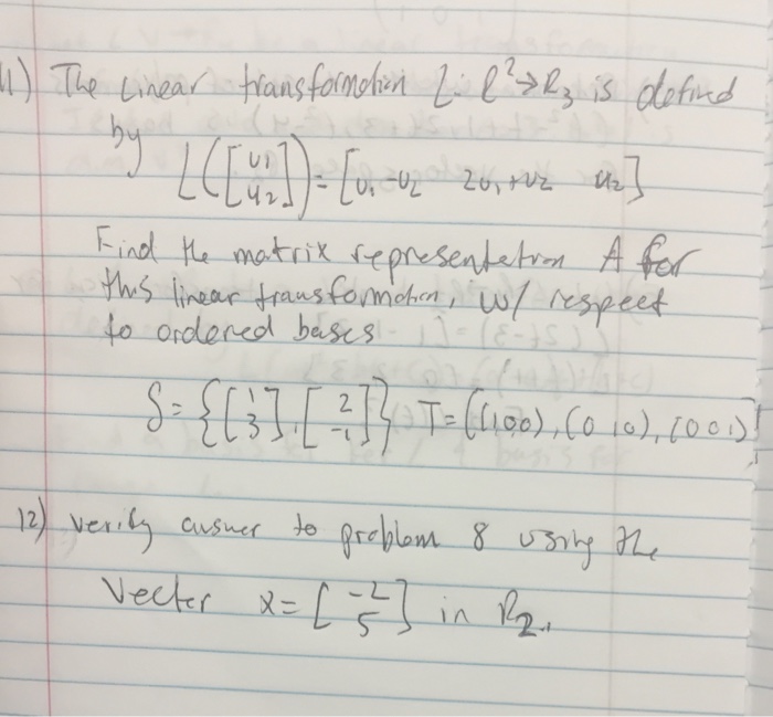 Solved The linear transformation L: l^2 rightarrow R_3 is | Chegg.com