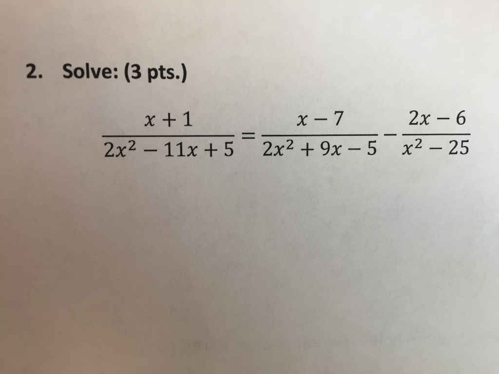 Solved Solve X 1 2x 2 11x 5 X 7 2x 2 9x 5 Chegg