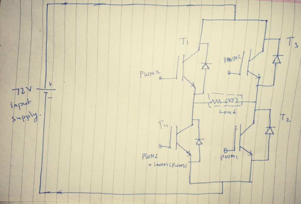 (Solved) - A PWM inverter operates with 50% depth of modulation from an ...