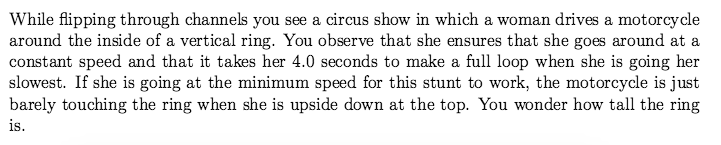 Solved While flipping through channels you see a circus show | Chegg.com