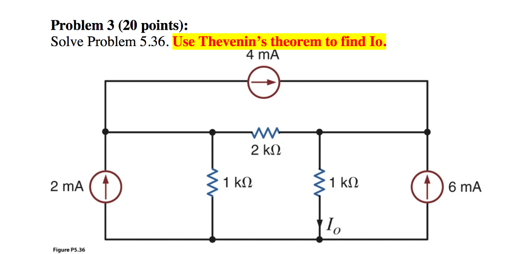 Solved Use Thevenin's theorem to find Io. | Chegg.com Solved Use Thevenin's theorem to find Io. | Chegg.com