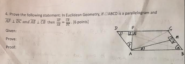 Solved Prove the following statement: In Euclidean Geometry, | Chegg.com