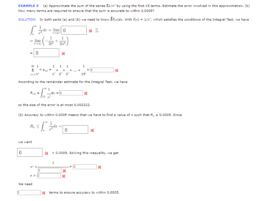 Solved EXAMPLE 5 (a) Approximate the sum of the series Σ1/n, | Chegg.com Solved EXAMPLE 5 (a) Approximate the sum of the series Σ1/n, | Chegg.com