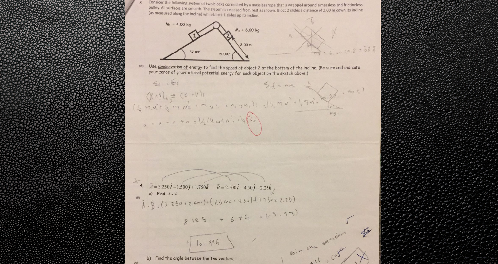 Solved 3. Consider the following system of two blocks | Chegg.com