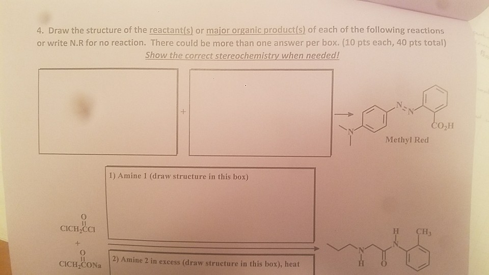 Solved 4. Draw the structure of the reactant(s) or major | Chegg.com