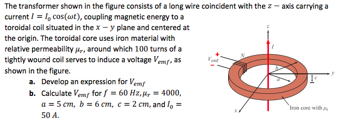 Solved: The Transformer Shown In The Figure Consists Of A ... | Chegg.com