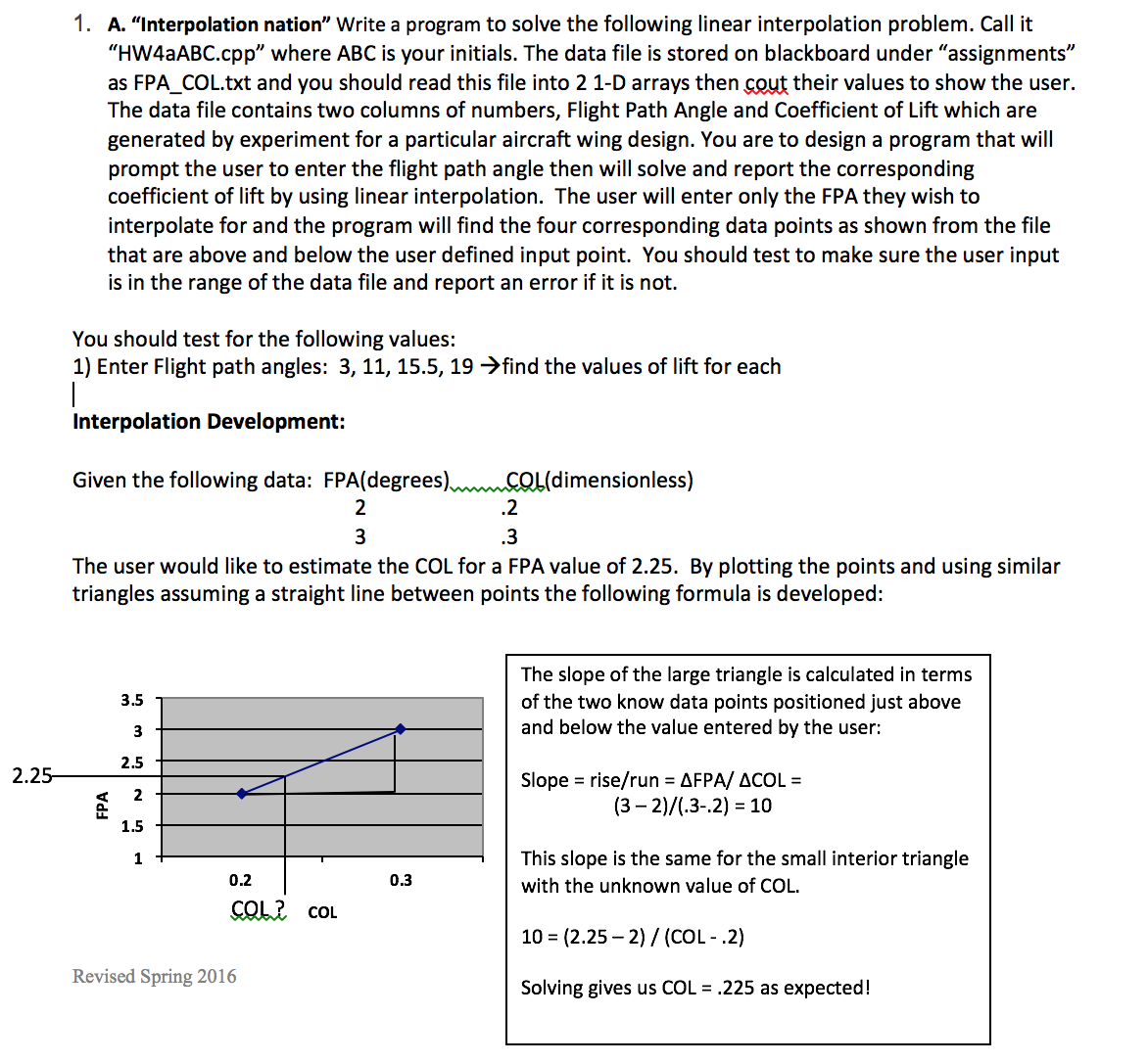 A. "Interpolation nation" Write a program to solve | Chegg.com