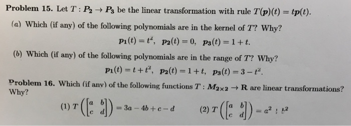 Solved Let T: P_2 rightarrow P_3 be the linear | Chegg.com