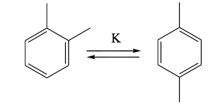 Solved The gas-phase isomerization of o-xylene to the | Chegg.com