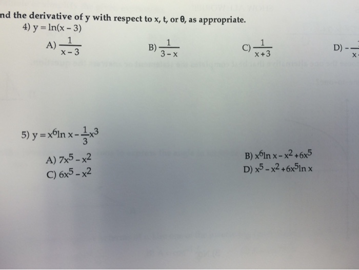 Solved Find the derivative of y with respect to x,t, or | Chegg.com