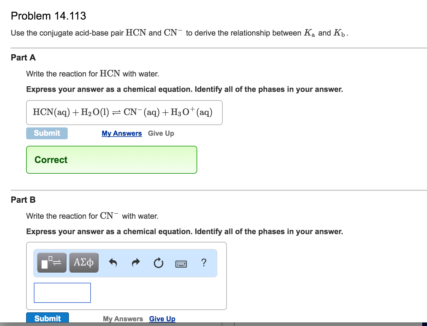Solved Use the conjugate acid-base pair HCN and CN^- to | Chegg.com