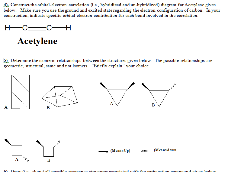 Solved Construct The Orbital Electron Correlation I E