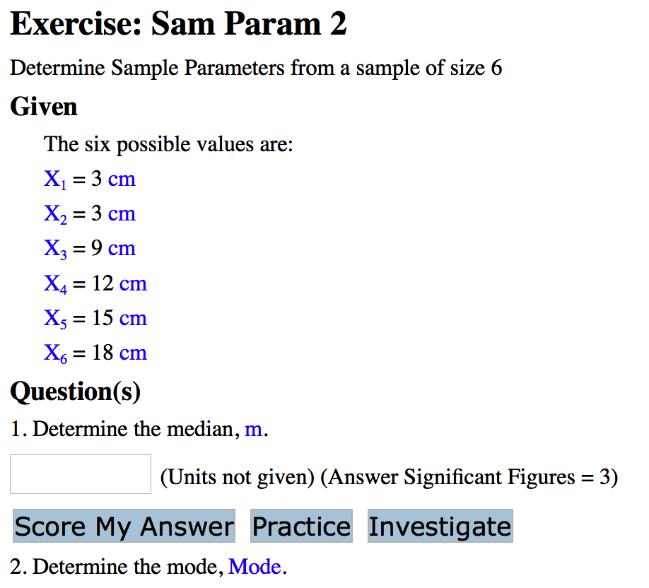 Solved Exercise: Sam Param 2 Determine Sample Parameters | Chegg.com