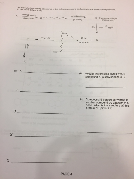 Solved Provide the missing structures in the following | Chegg.com
