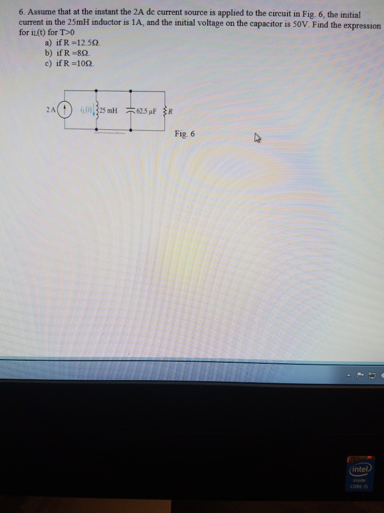 Solved 6. Assume that at the instant the 2A de current | Chegg.com