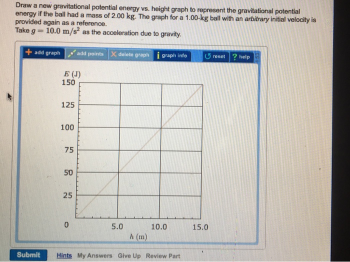 Solved Draw a new gravitational potential energy vs. height | Chegg.com