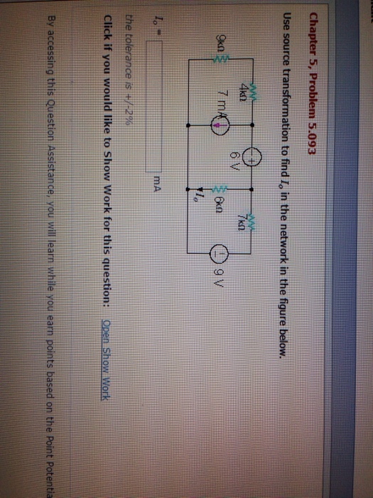 Solved Use source transformation to find I_0 in the network | Chegg.com