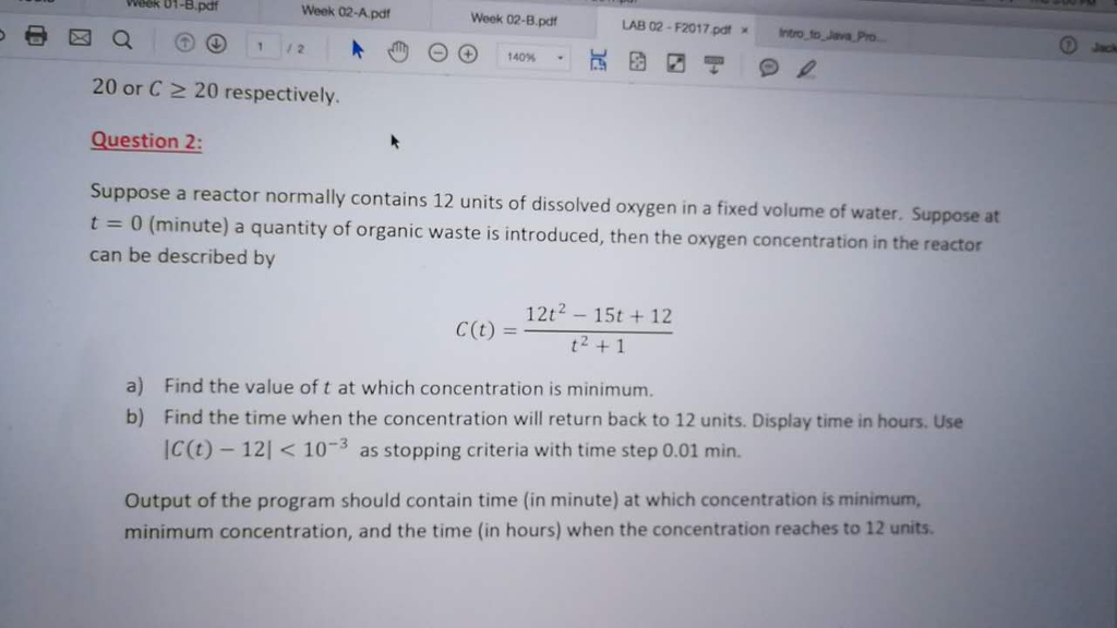 Solved Lab 02 Write lava code to complete following | Chegg.com