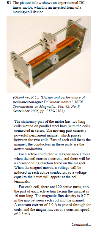 Solved Bl The picture below shows an experimental DC linear | Chegg.com