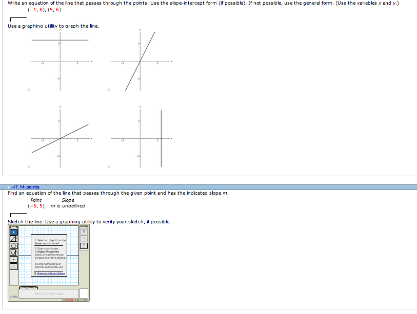 Solved Write An Equation Of The Line That Passes Through The