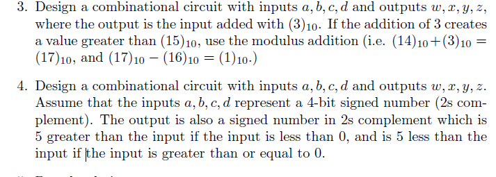 Solved Design a combinational circuit with inputs a, b, c, d | Chegg.com