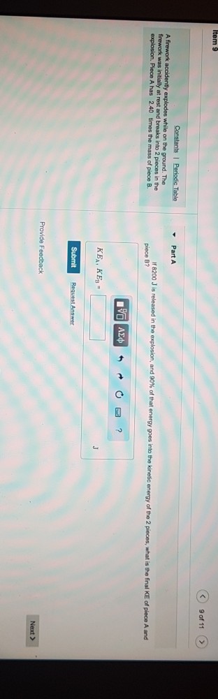 Solved A firework accidently explodes while on the ground. | Chegg.com