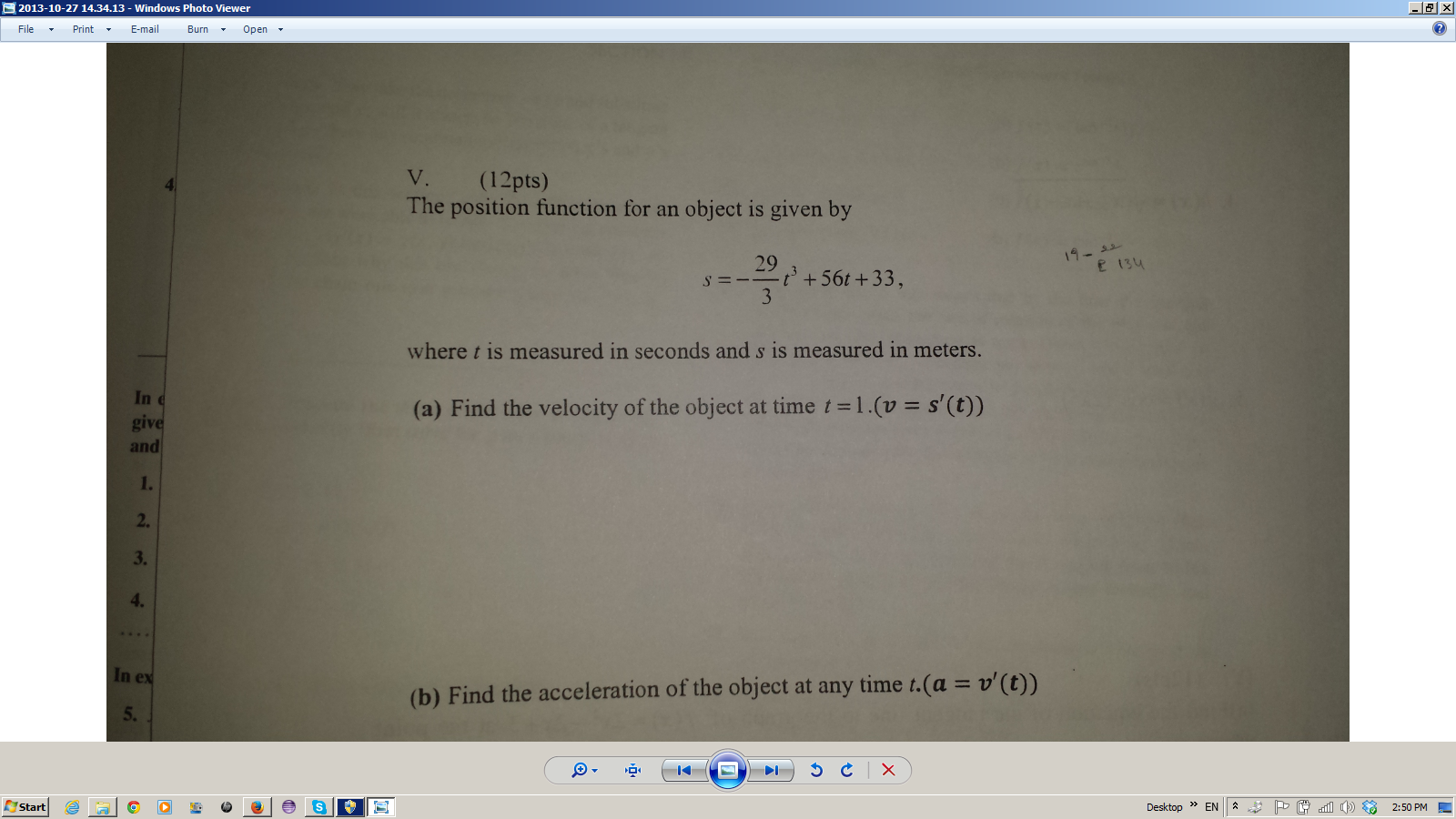 Solved The Position Function For An Object Is Given By S