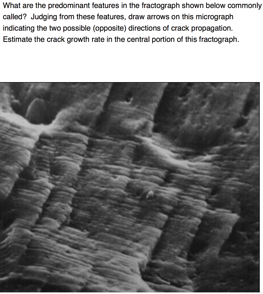 What are the predominant features in the fractograph | Chegg.com