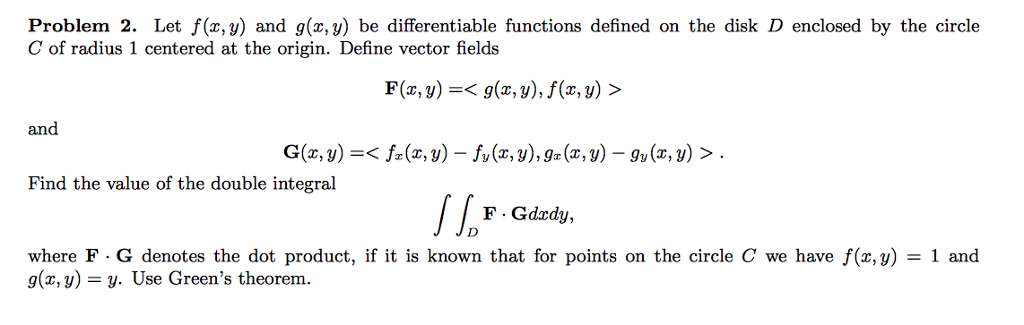 Solved Problem 2. Let f(x, y) and g(x, y) be differentiable | Chegg.com