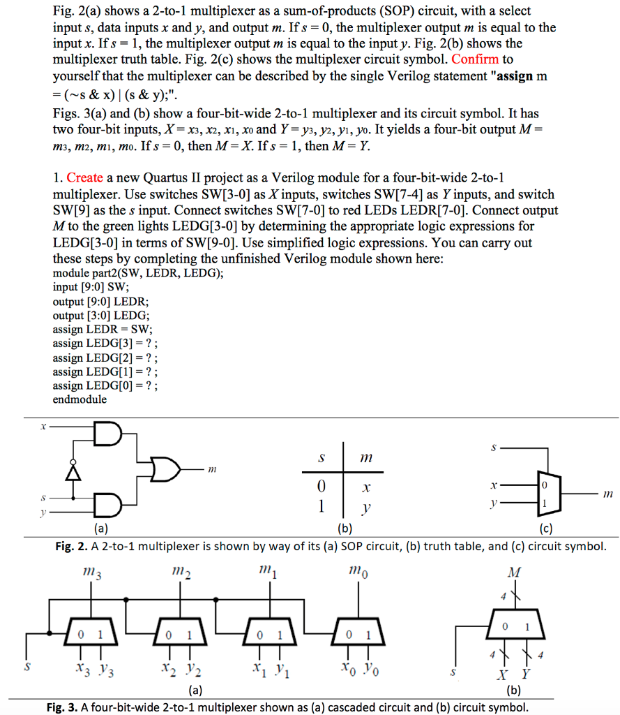 Solved Shows a 2-to-1 multiplexer as a sum-of-products (SOP) | Chegg.com