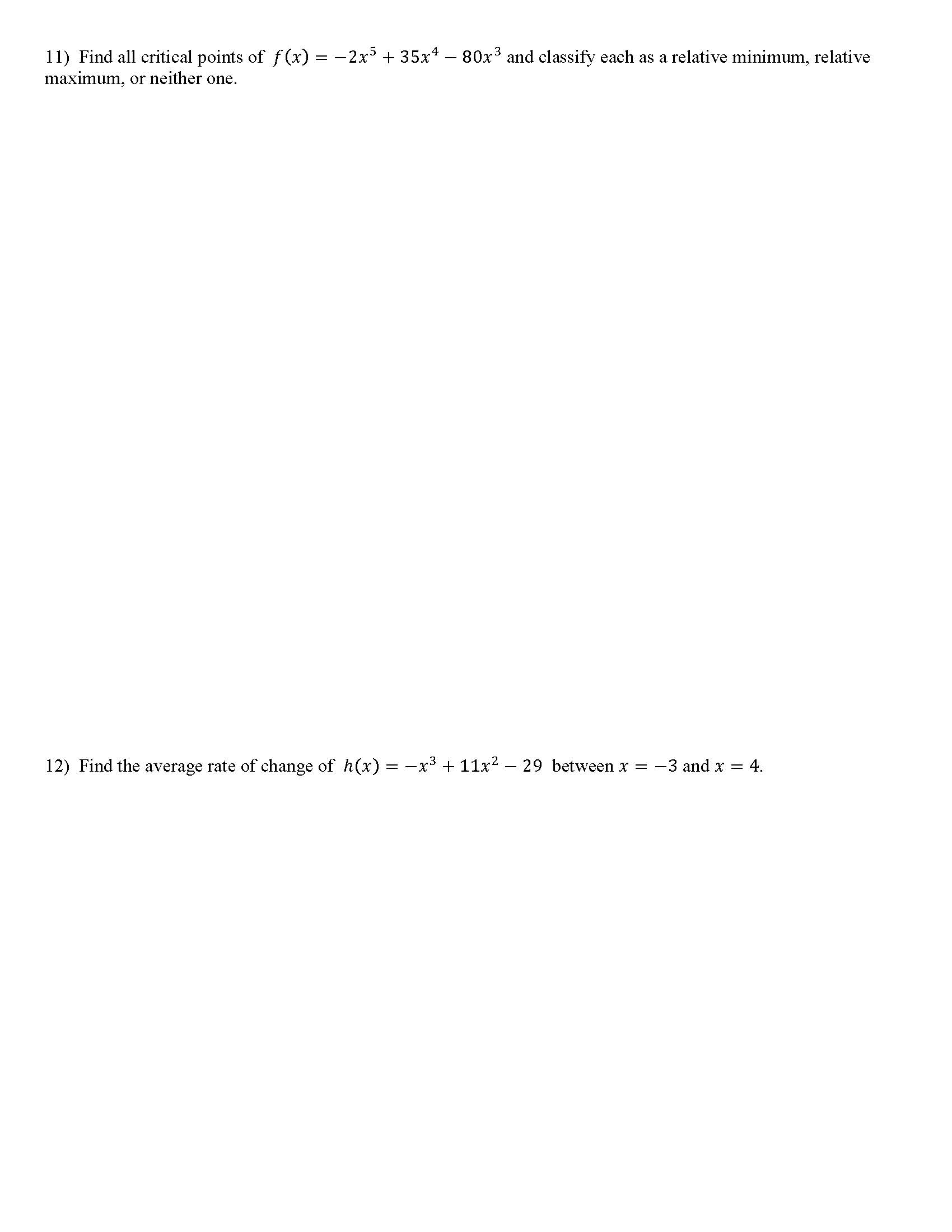 Solved Find All Critical Points Of F x 2x 5 35x 4 Chegg Solved Find All Critical Points Of F x 2x 5 35x 4 Chegg