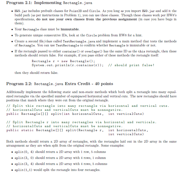 Circlejava Public Class Circle Private 