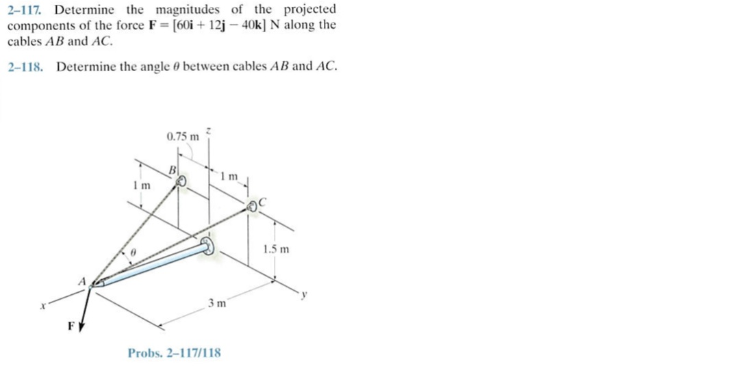 Solved Determine The Magnitudes Of The Projected Components