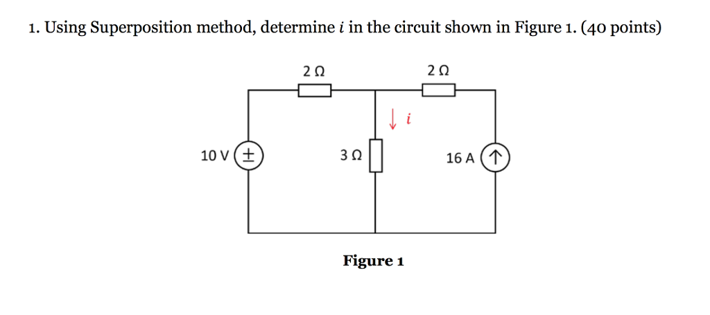 Solved Using Superposition method, determine i in the | Chegg.com Solved Using Superposition method, determine i in the | Chegg.com