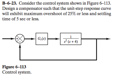 Consider the control system shown in Figure 6-113. | Chegg.com