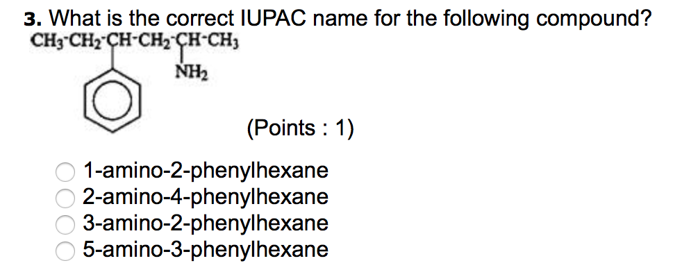 Solved 1. The following amine is a CH3THCH2CH NH2 Points: 1 | Chegg.com