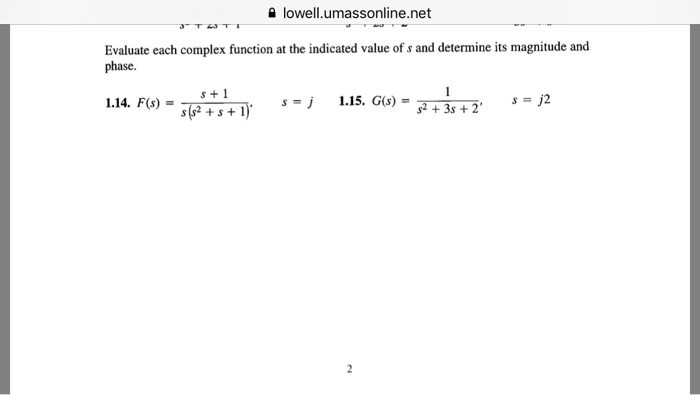 Solved Evaluate each complex function at the indicated value | Chegg.com