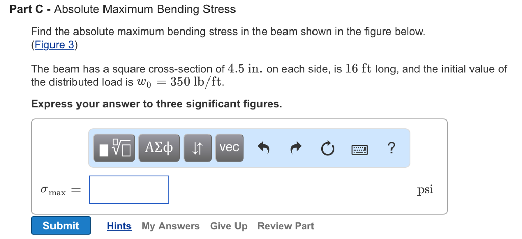 Solved Part A Moment Required to Produce a Given Stress The | Chegg.com