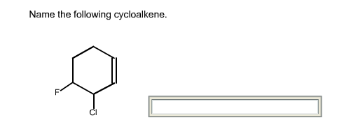 Solved Name the following cycloalkene. Ci | Chegg.com