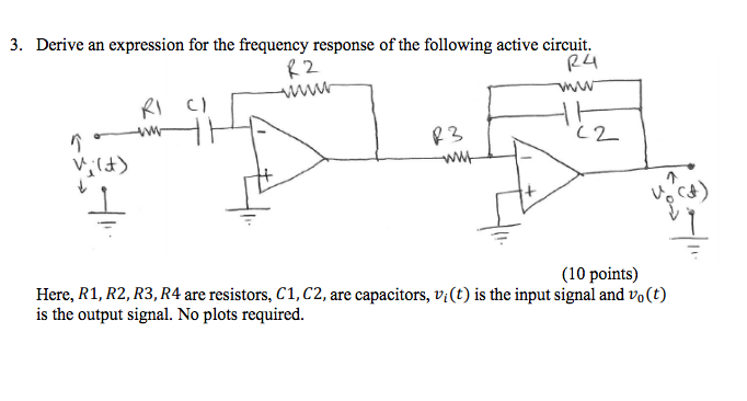 Solved Derive an expression for the frequency response of | Chegg.com