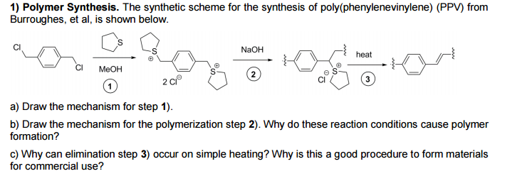 Solved Polymer Synthesis. The synthetic scheme for the | Chegg.com