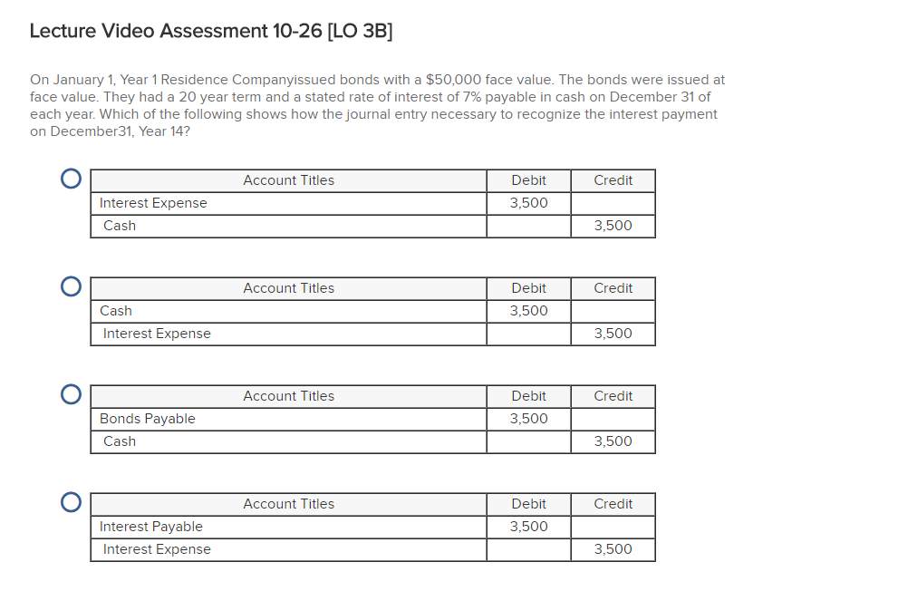 Solved Lecture Video Assessment 10-23 [LO 3B] On January 1, | Chegg.com