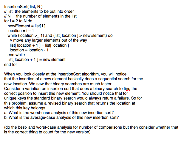 When You Look Closely At The Insertionsort Algorithm 